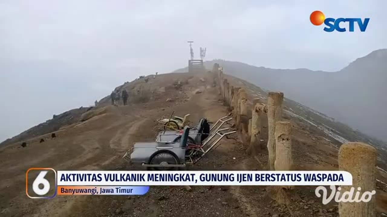 Aktivitas Vulkanik Meningkat, Gunung Ijen Berstatus Waspada - SCTV ...