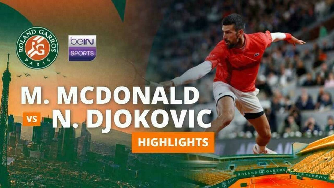 Mackenzie McDonald vs Novak Djokovic - Highlights | Roland Garros 2025