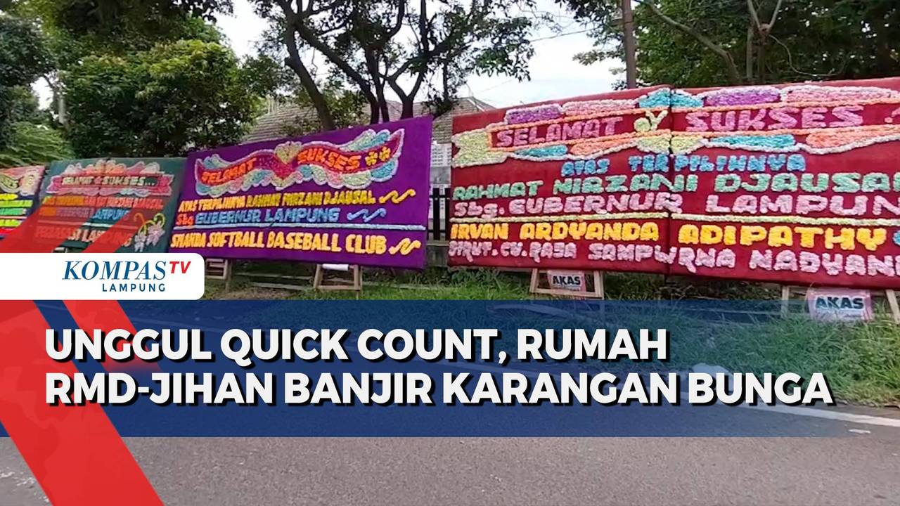 Unggul Quick Count, Rumah Cagub RMD-Jihan Banjir Karangan Bunga - Kompas TV