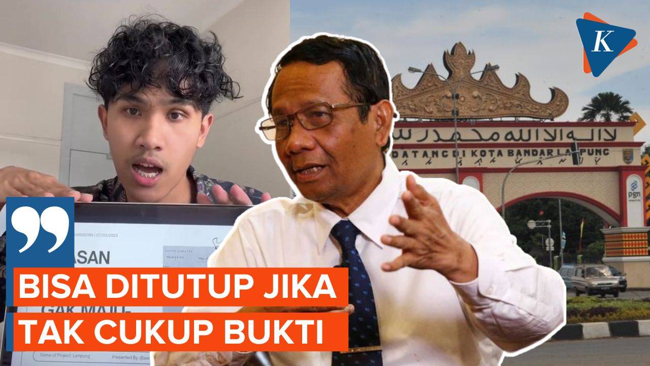 Mahfud MD Angkat Bicara Soal TikToker Bima Kritik Lampung - Kompascom ...