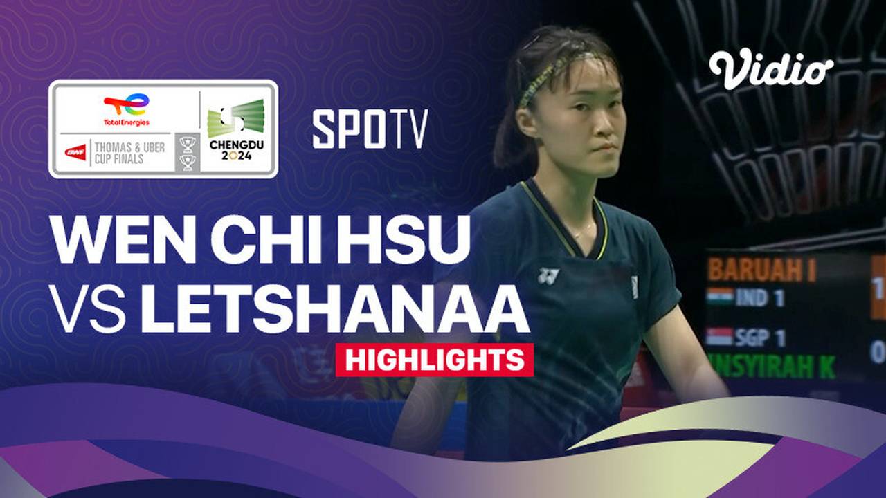 Wen Chi Hsu (TPE) vs Karupathevan Letshanaa (MAS) - Highlights | Uber Cup Chengdu 2024 - Women's ...