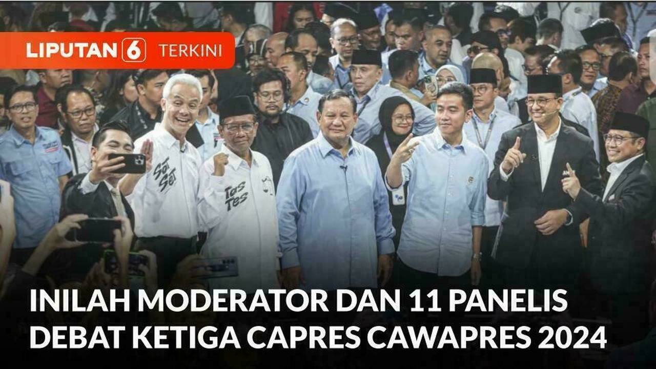 Inilah Moderator Dan 11 Panelis Debat Ketiga Capres Cawapres 2024