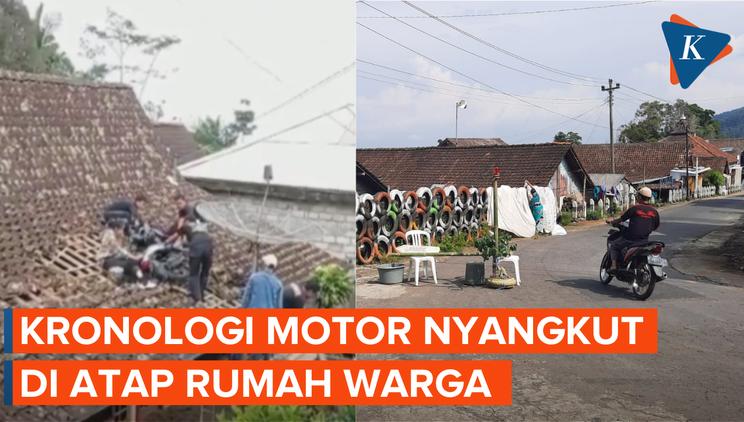 Nonton Video Tragedi Motor Nyangkut Di Atas Genteng Terbaru | Vidio
