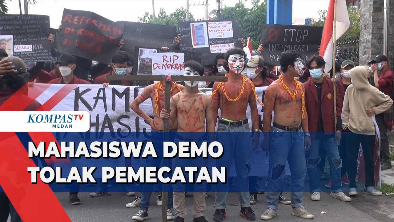 Mahasiswa Universitas Santo Thomas Gelar Unjuk Rasa Tolak Pemecatan ...