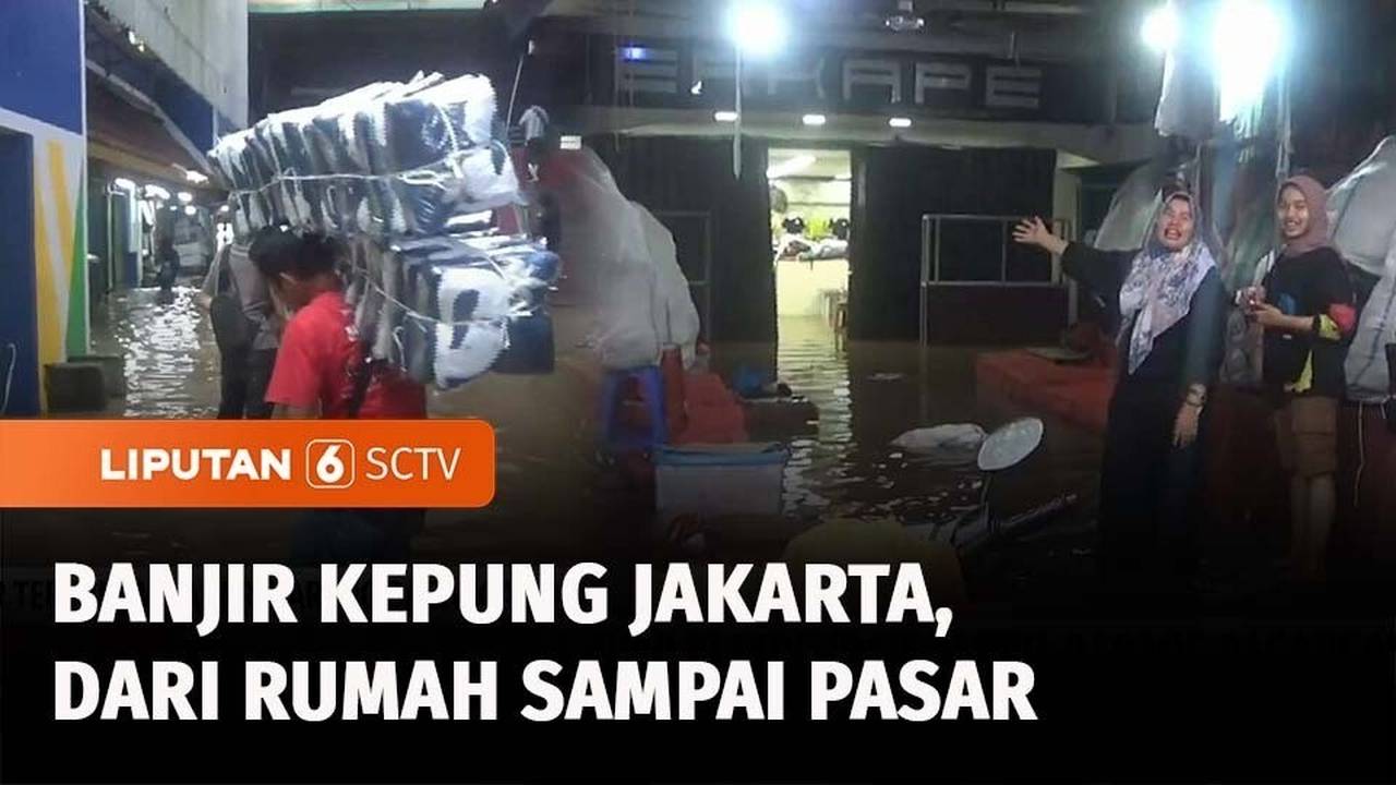 Pasar Cipulir Terendam Banjir, Barang Dagangan Diungsikan | Liputan 6 - SCTV | Vidio