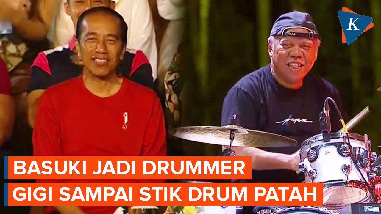 Momen Menteri PUPR Basuki Jadi Drummer Gigi, Bikin Presiden Ngakak ...