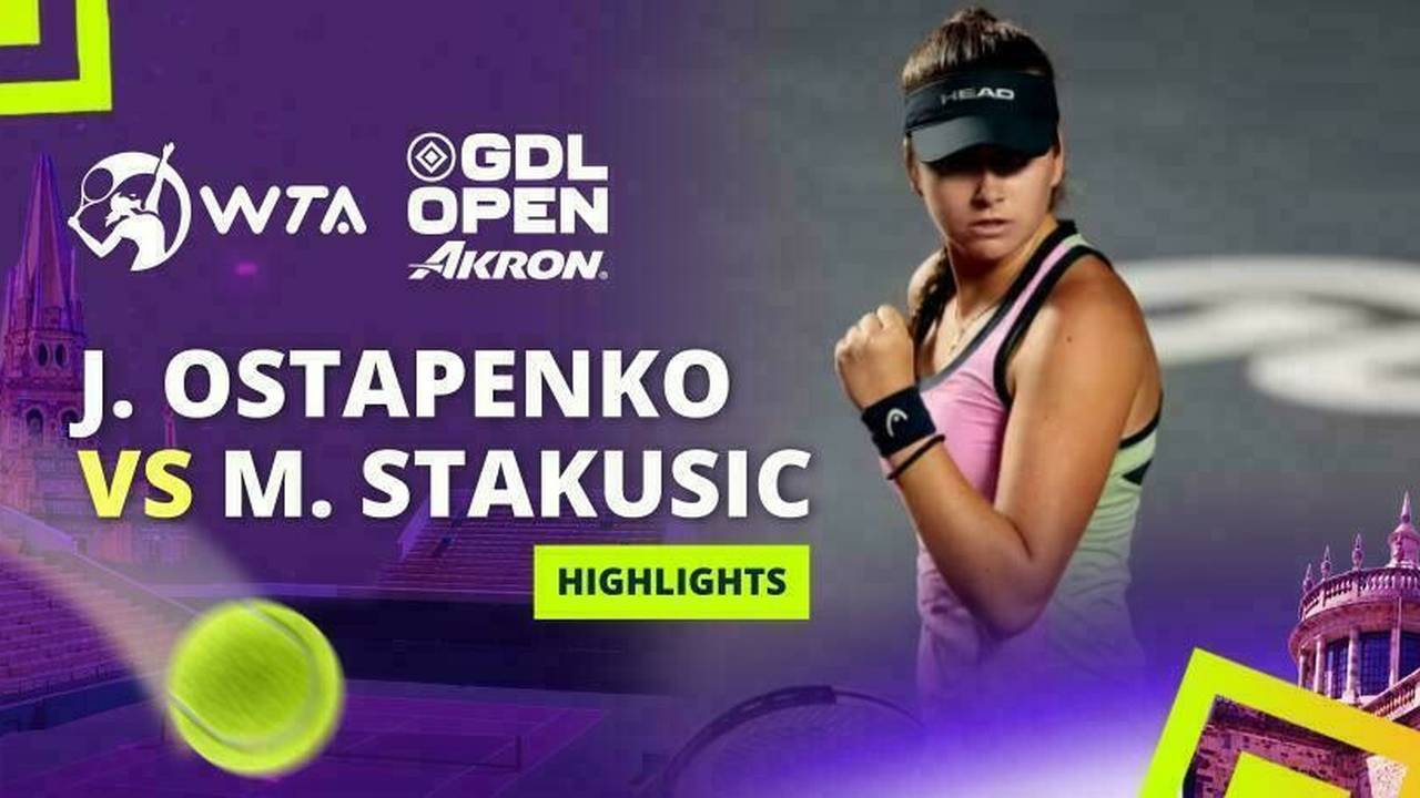 Jelena Ostapenko vs Marina Stakusic - Highlights | WTA Guadalajara Open ...