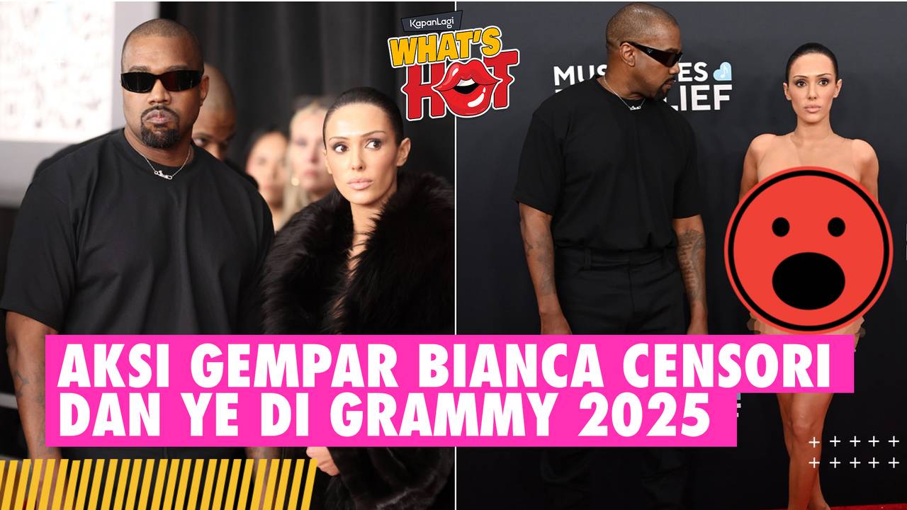 Bianca Censori Umbar Tubuh Tanpa Sensor Di Grammy 2025 - Kanye West ...