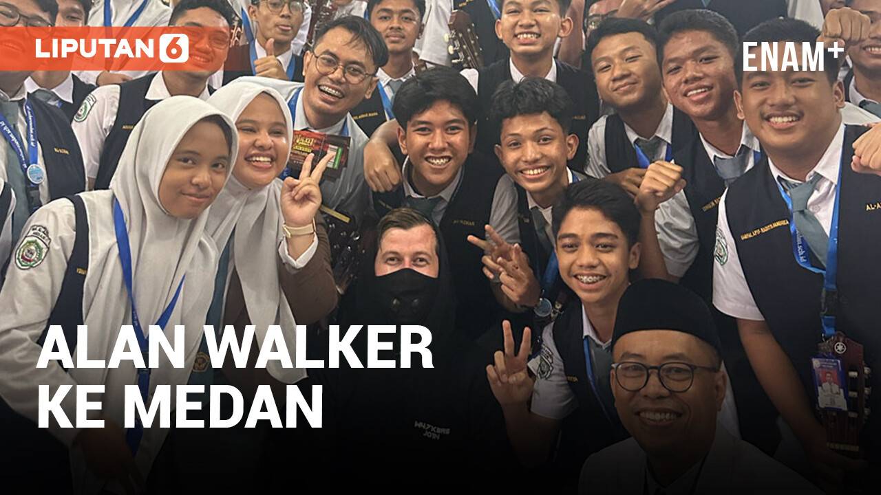 Langsung Terbang dari New York, Alan Walker Beri Kejutan ke Sekolah Al-Azhar Medan | Vidio