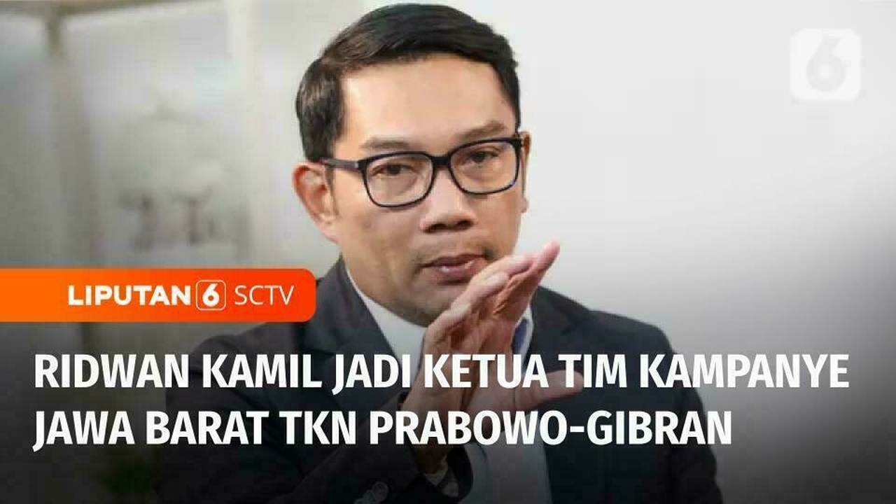 Tkn Prabowo Gibran Tunjuk Ridwan Kamil Jadi Ketua Tim Kampanye Daerah