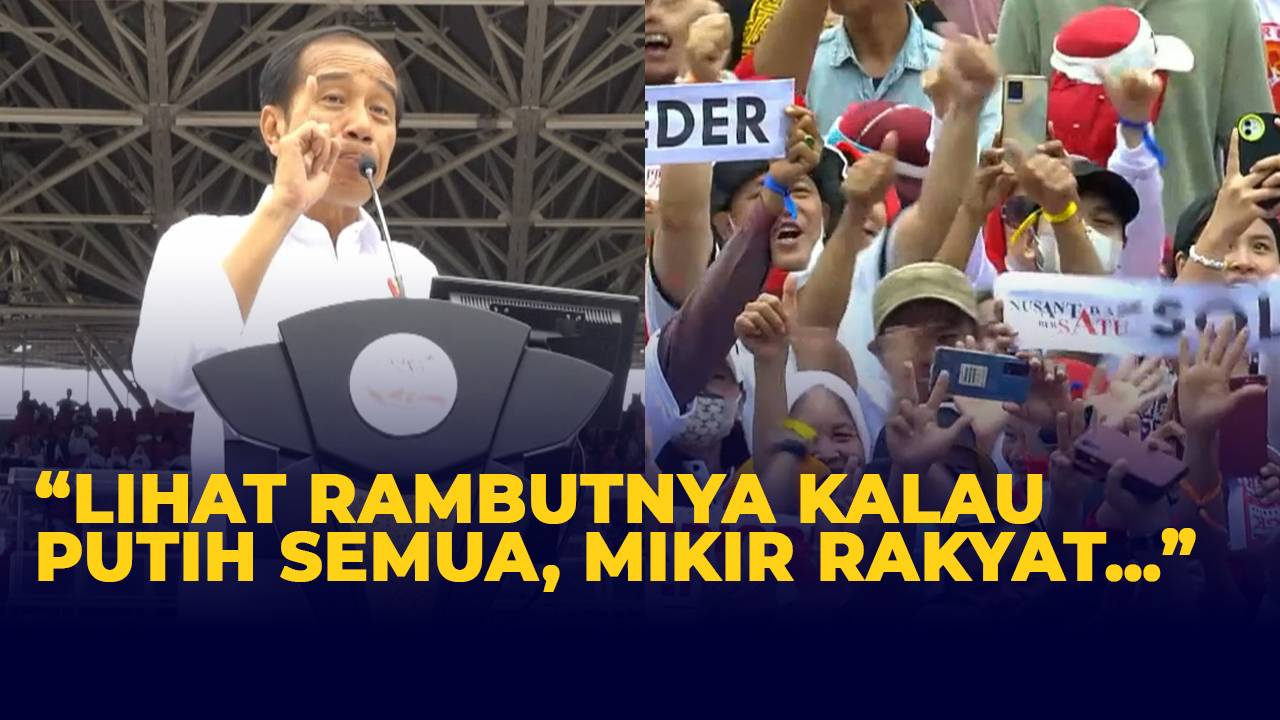 Jokowi ke Relawan Soal Ciri Pemimpin: Lihat Rambutnya, Kalau Putih ...
