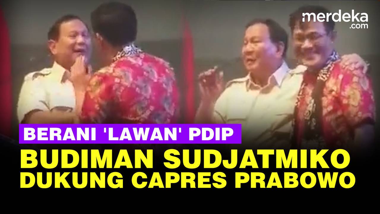 Budiman Sudjatmiko Terang terangan Dukung Capres Prabowo, Berani 'Lawan' PDIP - merdeka | Vidio
