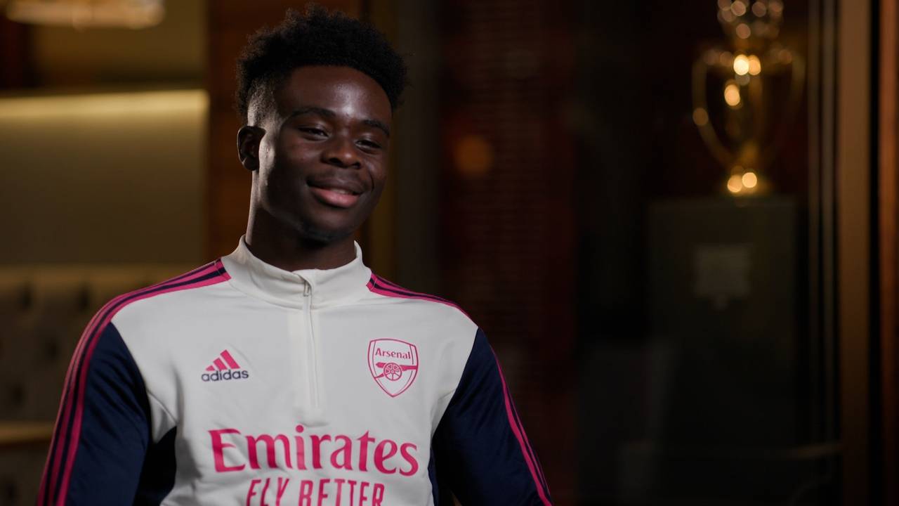 ICS Interview, SAKA Bukayo (7), Arsenal v Manchester United | Premier ...