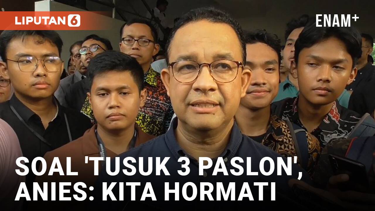 Anies Baswedan Tanggapi Gerakan Tusuk 3 Paslon di Pilgub Jakarta - liputan6.com | Vidio