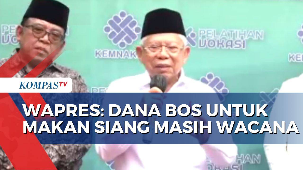 Wapres Ma'ruf Amin Buka Suara soal Anggaran Makan Siang Pakai Dana BOS ...