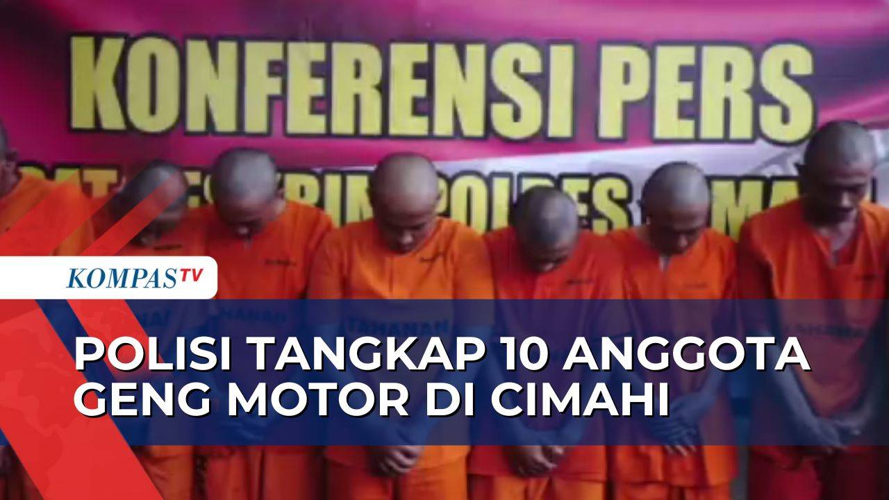 Polisi Tangkap 10 Anggota Geng Motor yang Serang Permukiman Warga di Cimahi - Kompas TV | Vidio