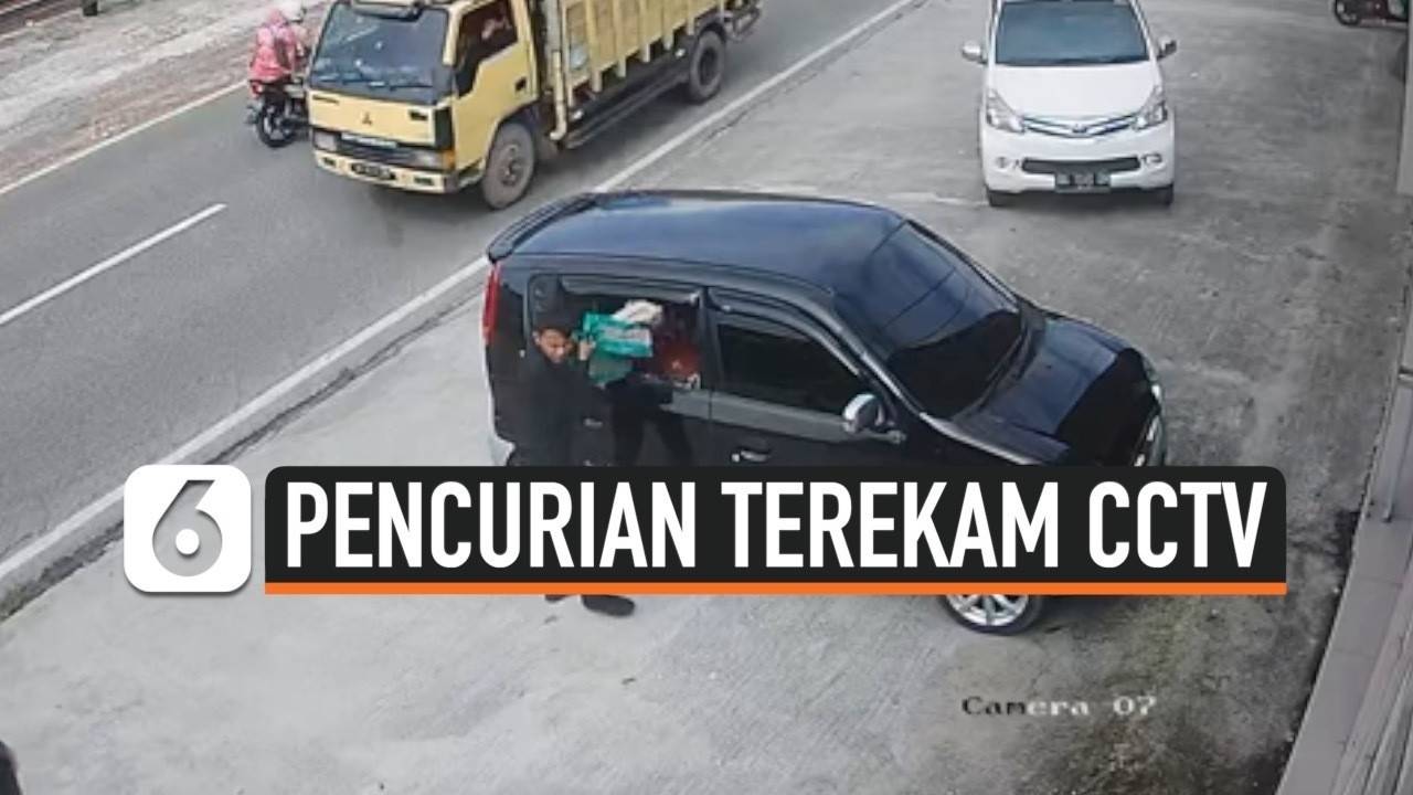 Terekam Cctv Aksi Pencurian Modus Pecah Kaca Mobil Vidio