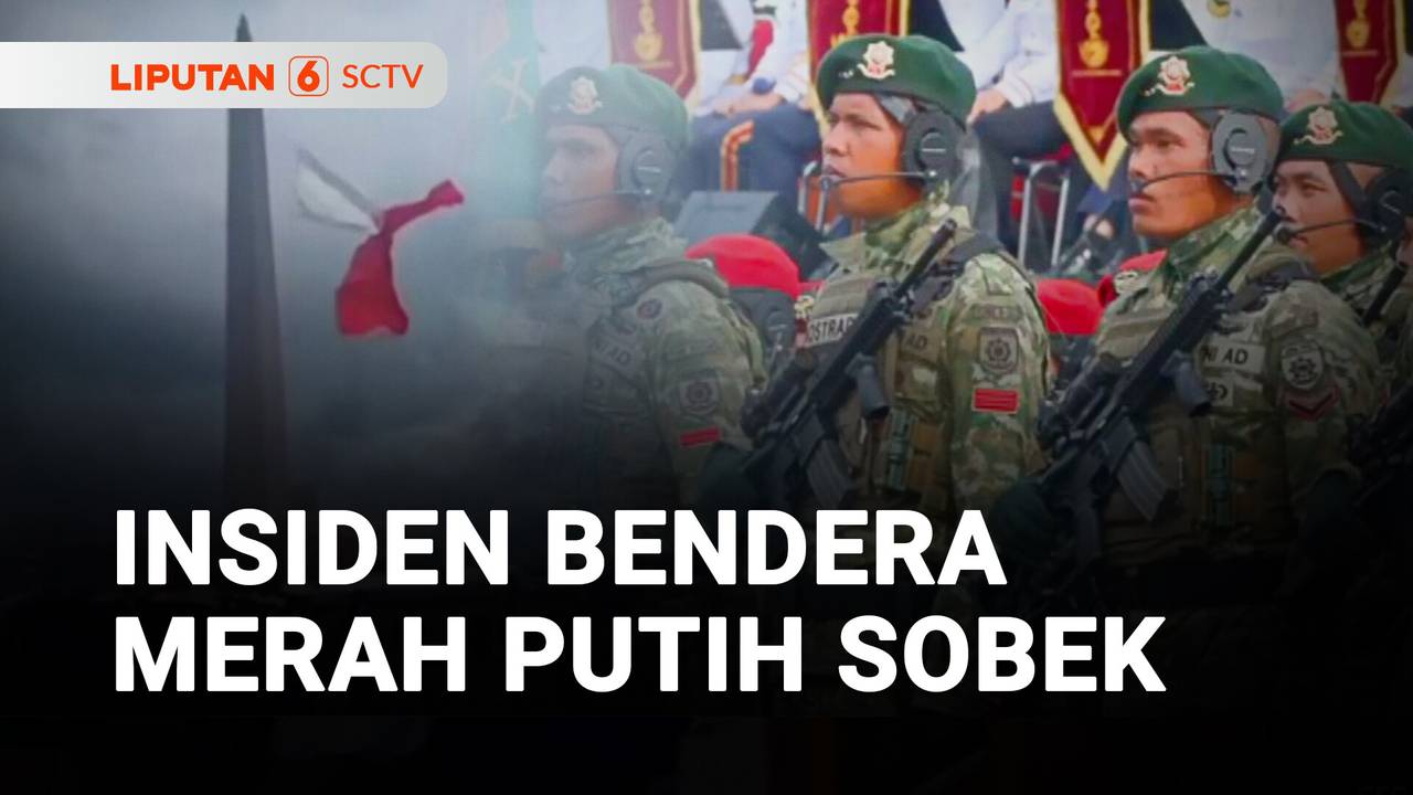 Bendera Merah Putih Raksasa Sobek Saat Dikibarkan Dalam Gladi Bersih ...