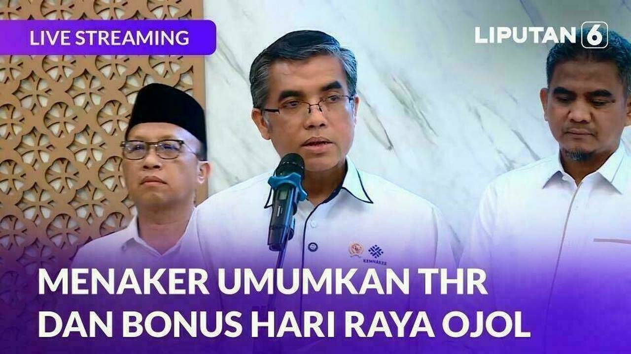 Menaker Umumkan THR dan Bonus Hari Raya Ojol | LIVE | Vidio