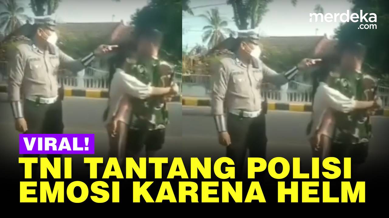 TNI Nyaris Adu Jotos Dengan Polisi, Emosi Ditegur Tak Pakai Helm - merdeka | Vidio
