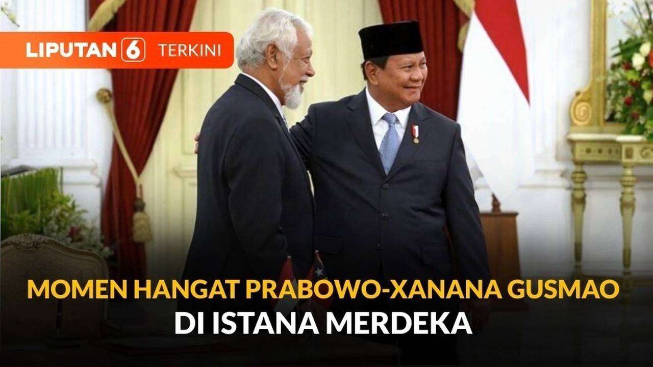 Momen Hangat Presiden Prabowo Terima PM Timor Leste Xanana Gusmao di ...