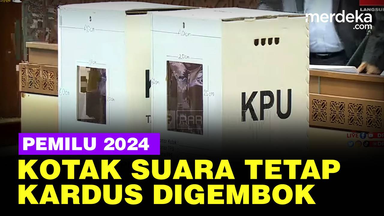 Penampakan Kotak Suara Pemilu 2024, Tetap Kardus Digembok - merdeka | Vidio