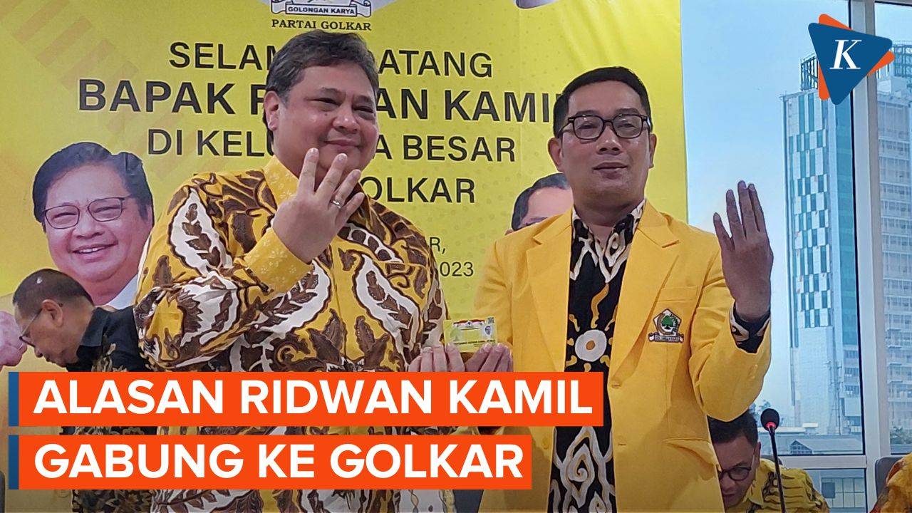 Inilah Alasan Ridwan Kamil Gabung Ke Partai Golkar - Kompascom | Vidio