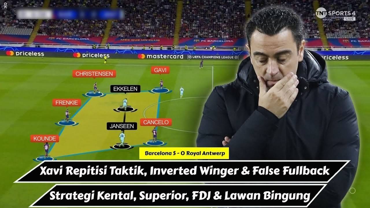 Barcelona Kuat, Taktik Inverted Winger & False Fullback Xavi Mulus | Barcelona 5 - 0 Royal ...