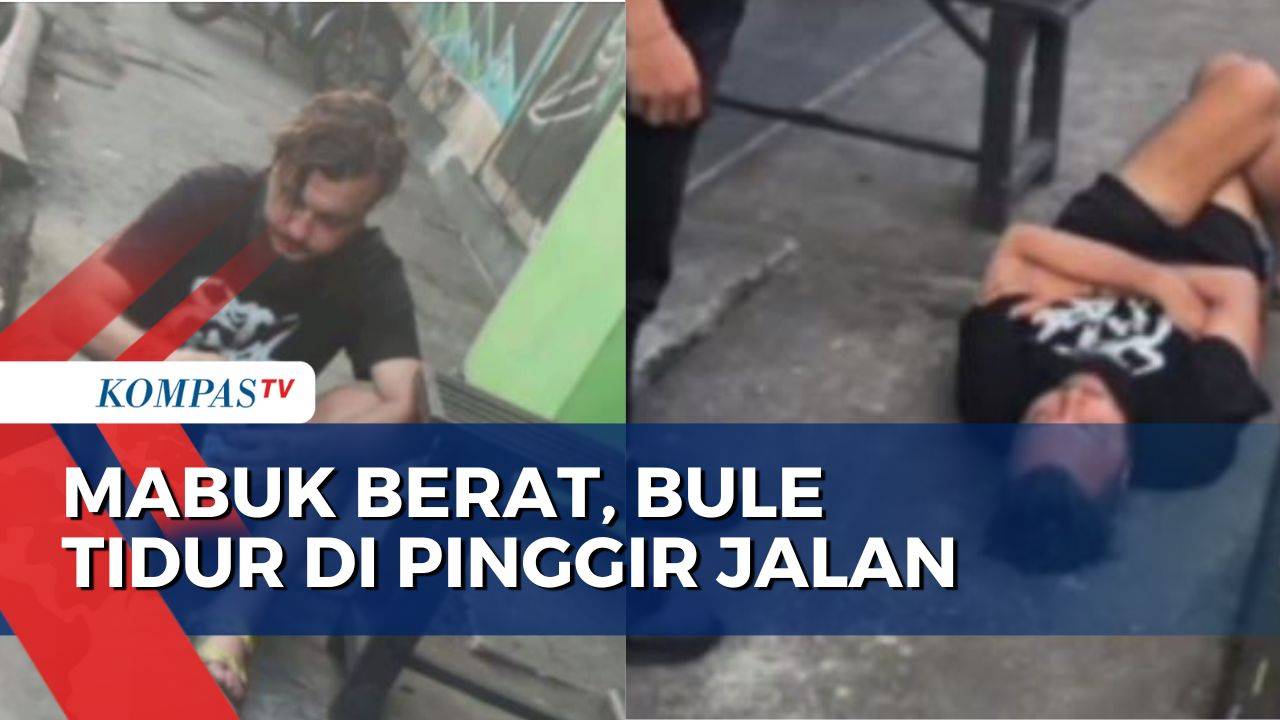 Bikin Onar Bule Mabuk Asal Rusia Tidur Di Pinggir Jalan Kawasan Ubud 0559