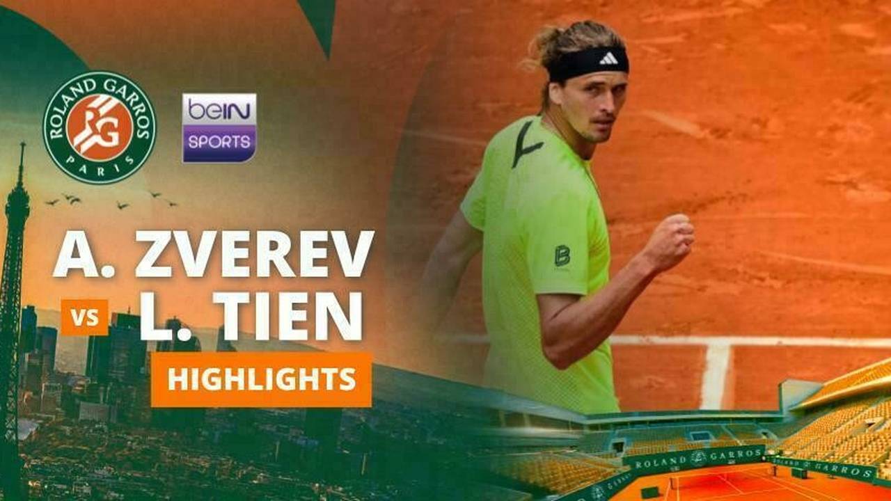 Alexander Zverev vs Learner Tien - Highlights | Roland Garros 2025 | Vidio