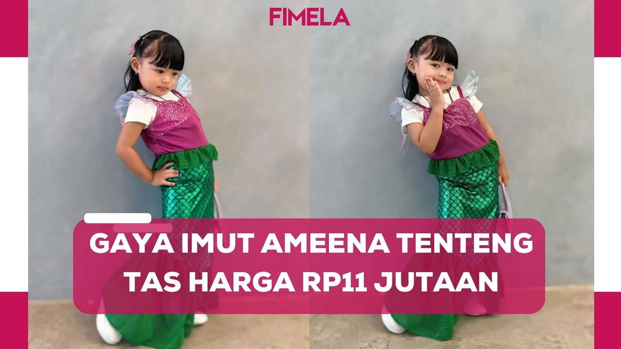Pose Centil Menggemaskan Ameena Atta Jadi Mermaid Sambil Tenteng Tas ...