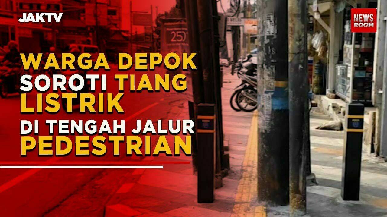 Warga Depok Soroti Tiang Listrik Di Tengah Jalur Pedistrian - jaktv ...