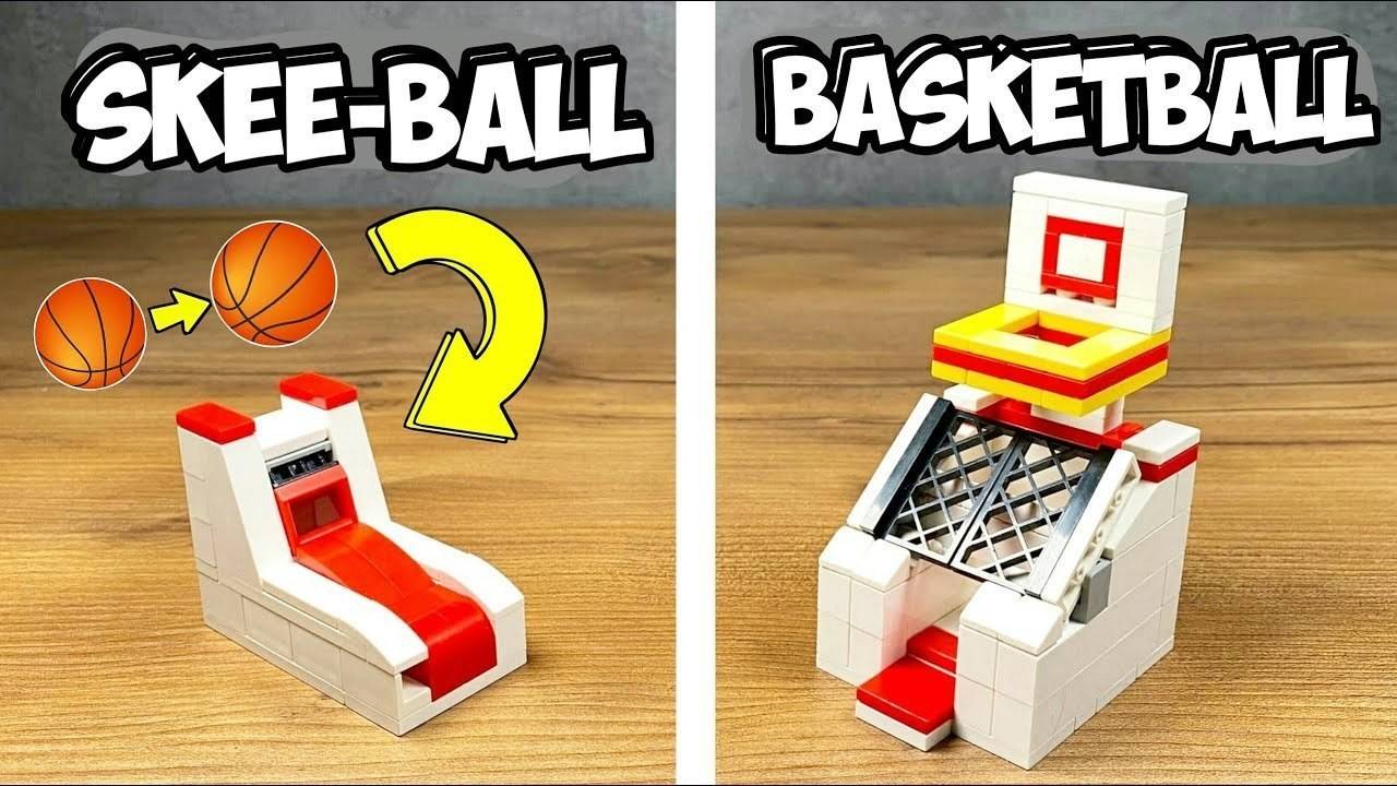 Cara membuat Mesin Arcade Lego - Skeeball - Bola Basket | Vidio