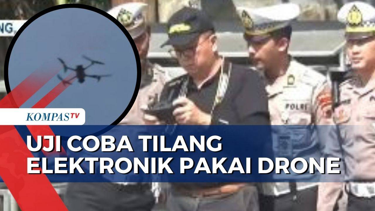 Uji Coba Tilang Elektronik atau ETLE di Pemalang Menggunakan Drone - Kompas TV | Vidio