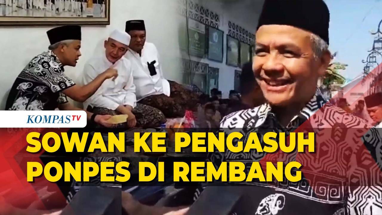 Momen Ganjar Sowan ke Pengasuh Ponpes Kauman di Rembang - Kompas TV | Vidio