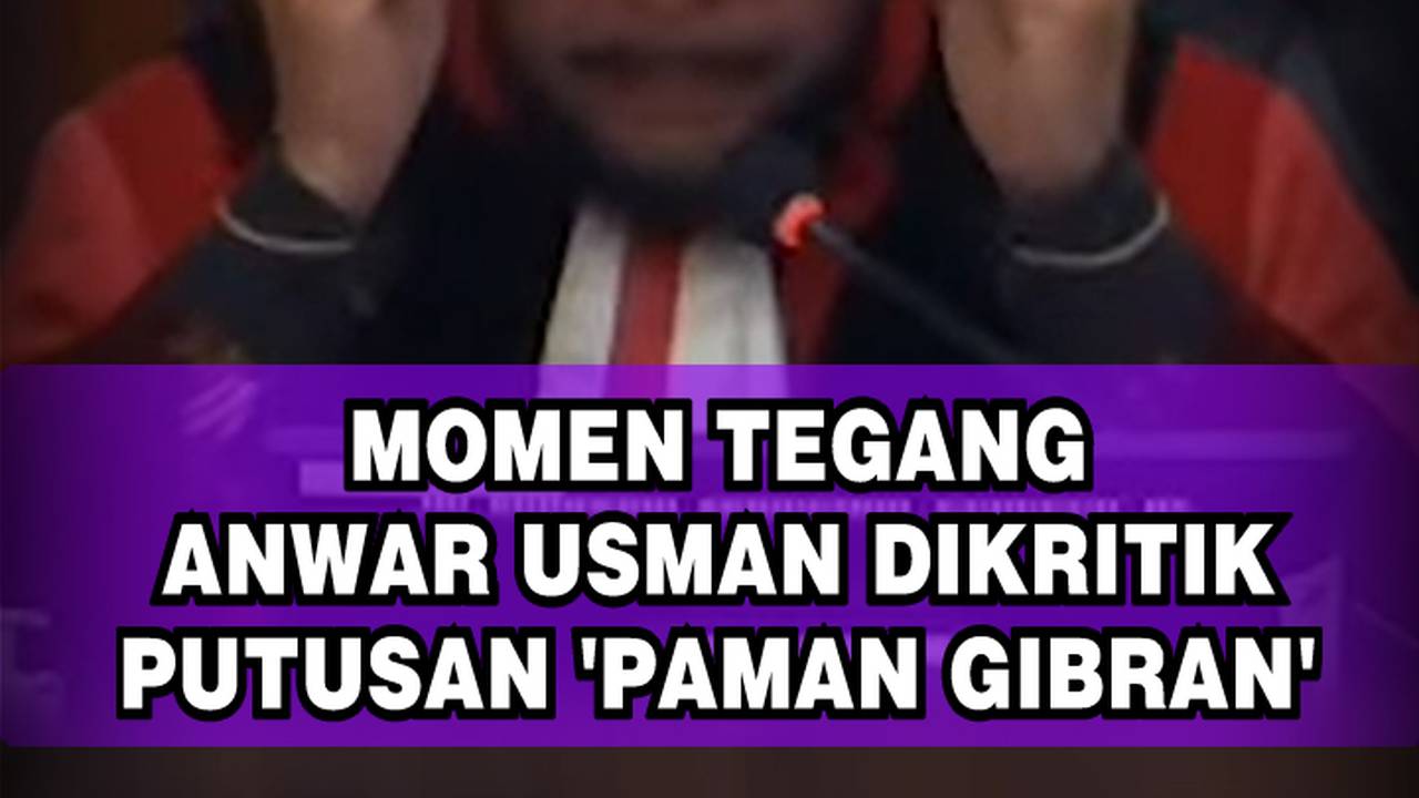 MOMEN TEGANG ANWAR USMAN DIKRITIK PUTUSAN 'PAMAN GIBRAN' - merdeka | Vidio