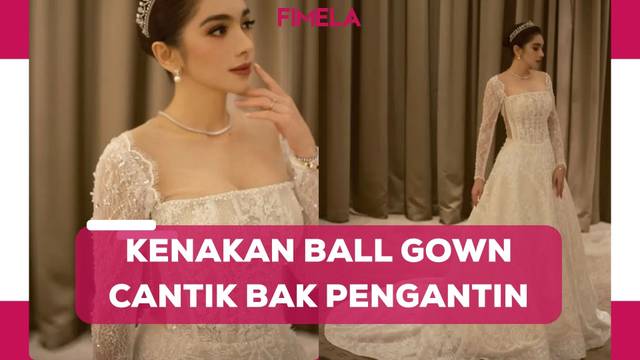 6 Potret Angel Karamoy Dibalut Ball Gown Putih bak Pengantin, Lengkap dengan Mahkotanya | Enamplus