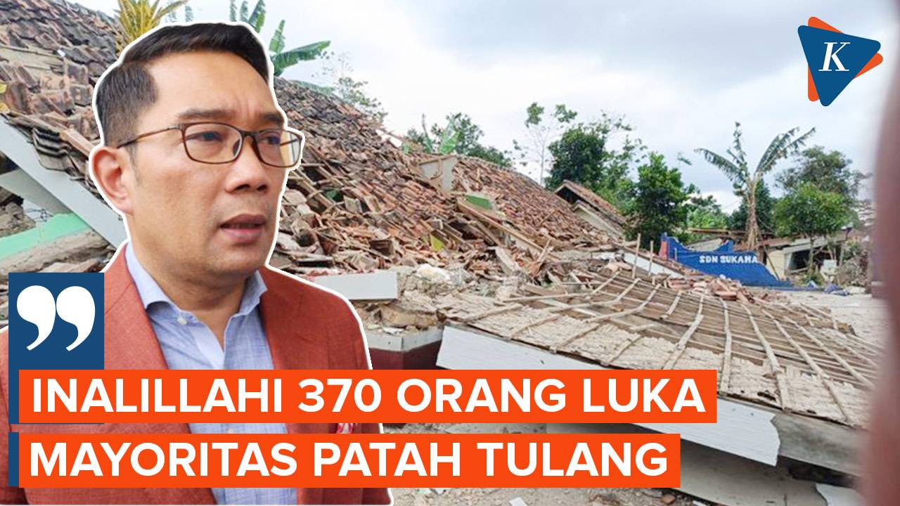 Ridwan Kamil 370 Orang Luka Akibat Gempa Cianjur Mayoritas Patah Tulang - Kompascom | Vidio