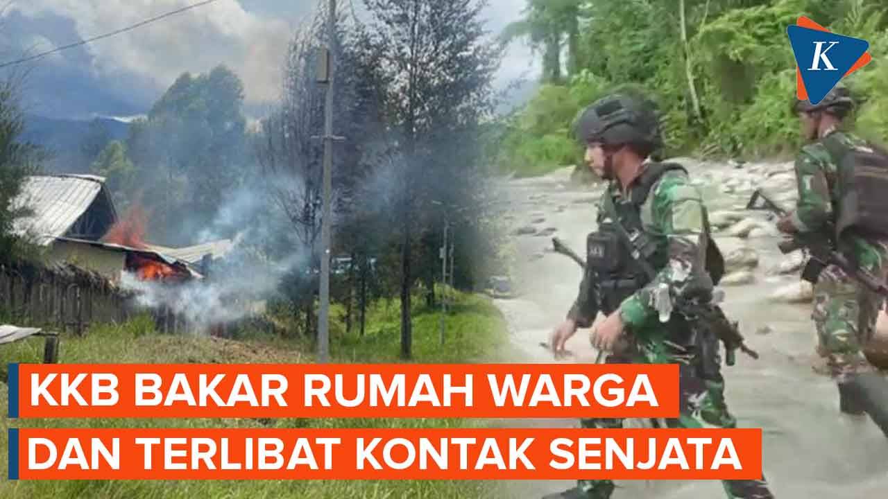 KKB Bakar Rumah dan Terlibat Kontak Senjata dengan TNI-Polri di Puncak ...
