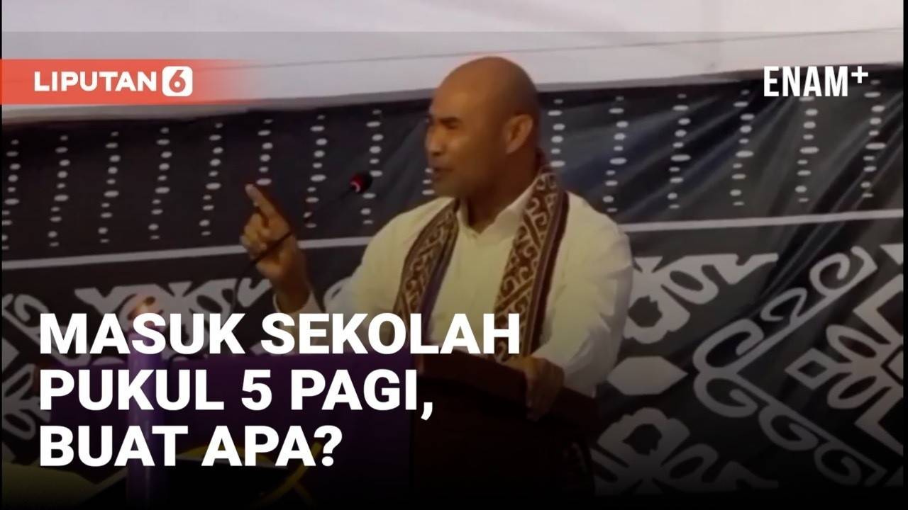 Gubernur NTT Ungkap Alasan Kebijakan Sekolah Pukul 5 Pagi - LiputanEnam ...