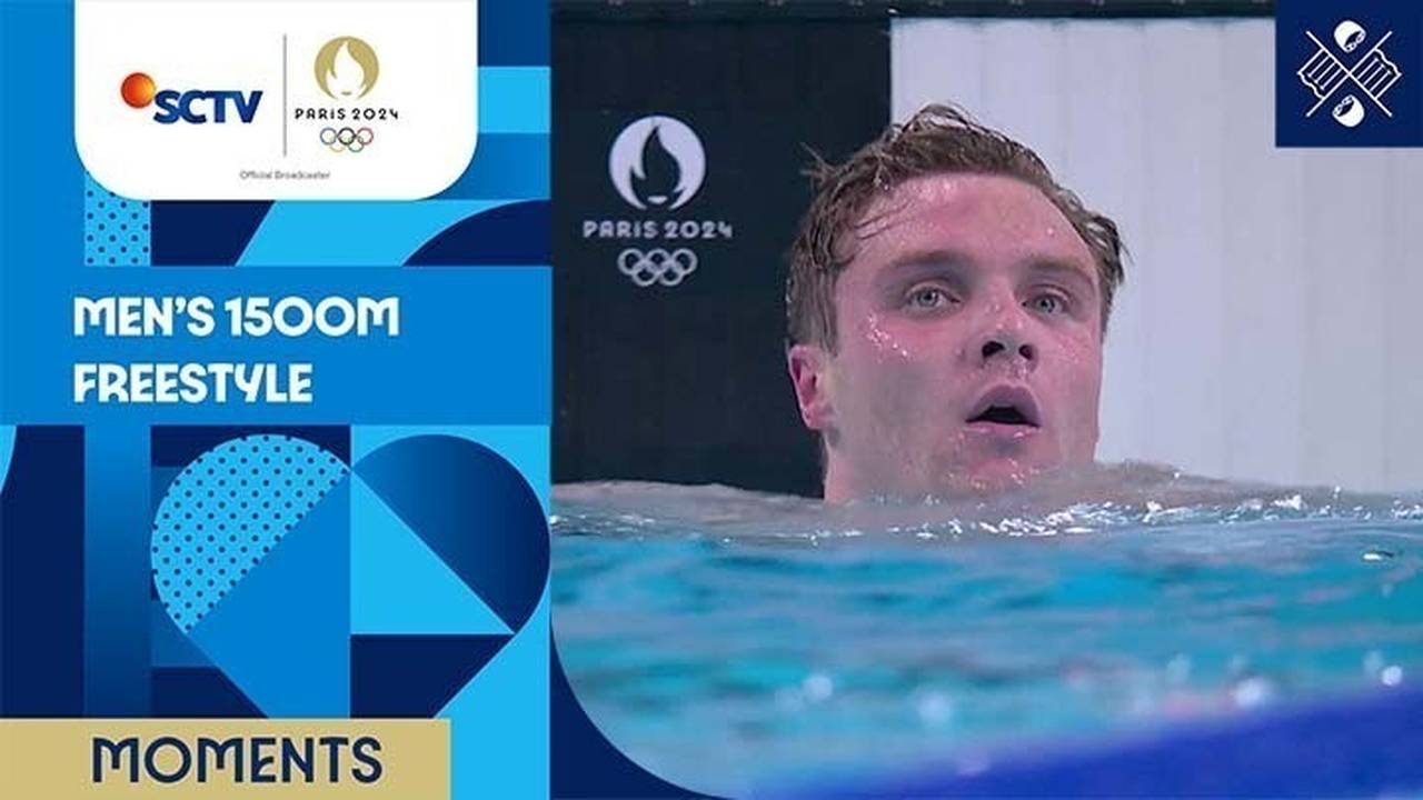 Pecah Rekor! Bobby Finke (USA) Swiming Mens 1500 M Freestyle | Olympic ...
