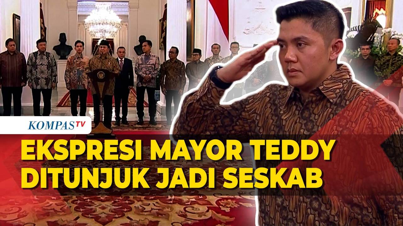 Ekspresi Mayor Teddy saat Ditunjuk Prabowo Jadi Seskab di Kabinet Merah ...