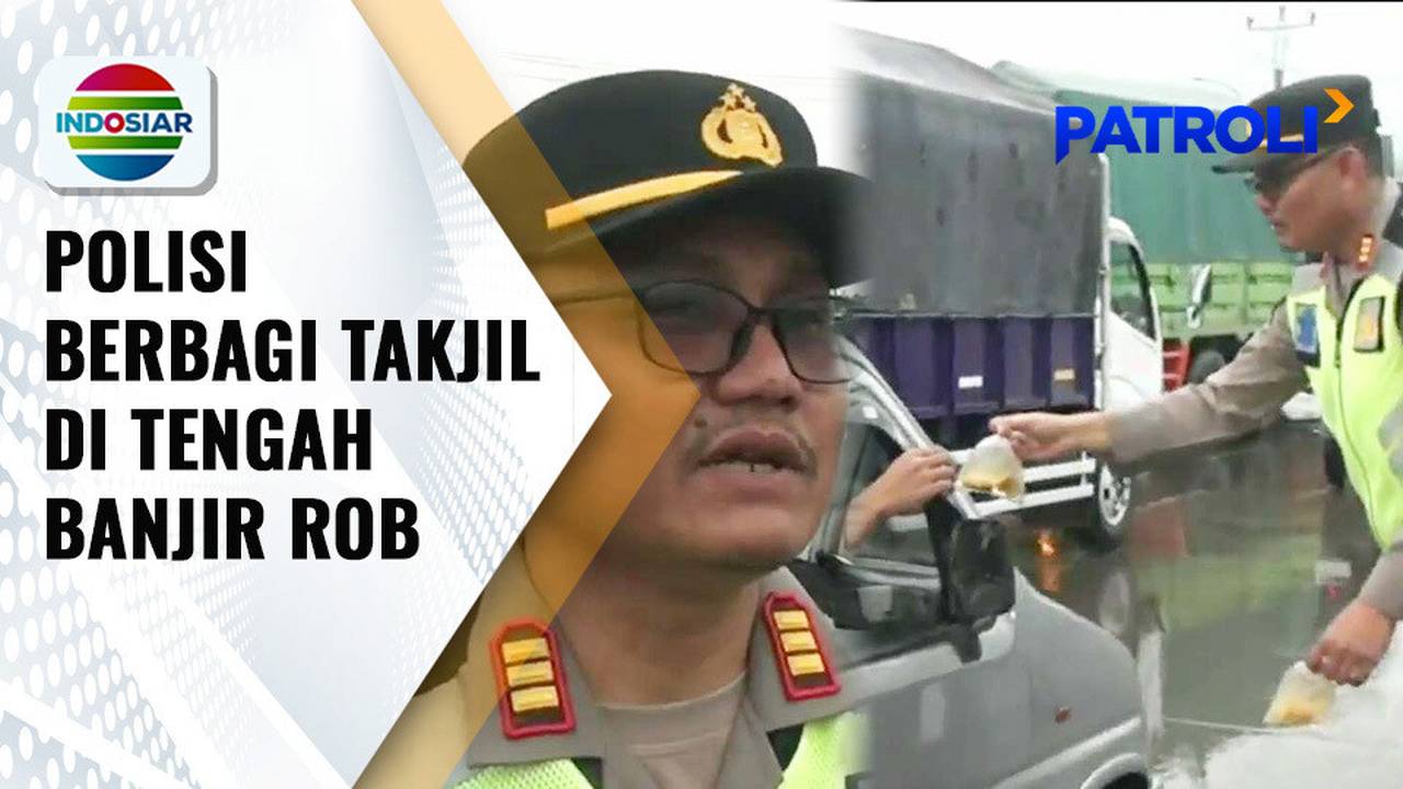 Polisi di Demak Atur Lalu Lintas di Tengah Banjir Rob Sambil Bagikan Takjil | Patroli - INDOSIAR ...