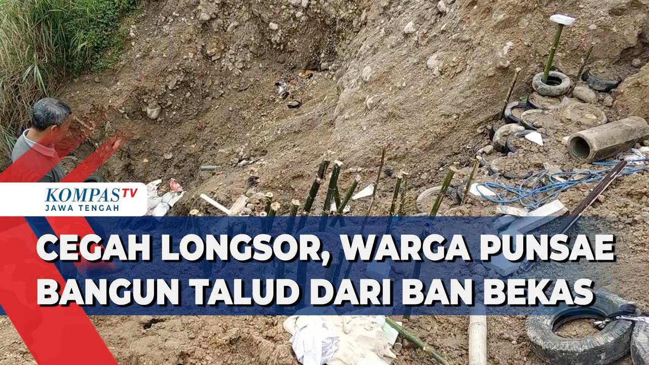 Cegah Longsor, Warga Punsae Ungaran Bangun Talud dari Ban Bekas ...