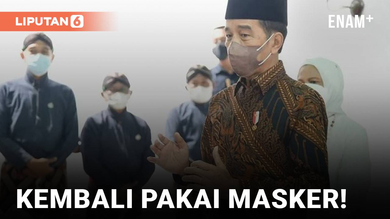 Jokowi Himbau Masyarakat Kembali Pakai Masker Di Luar Ruangan