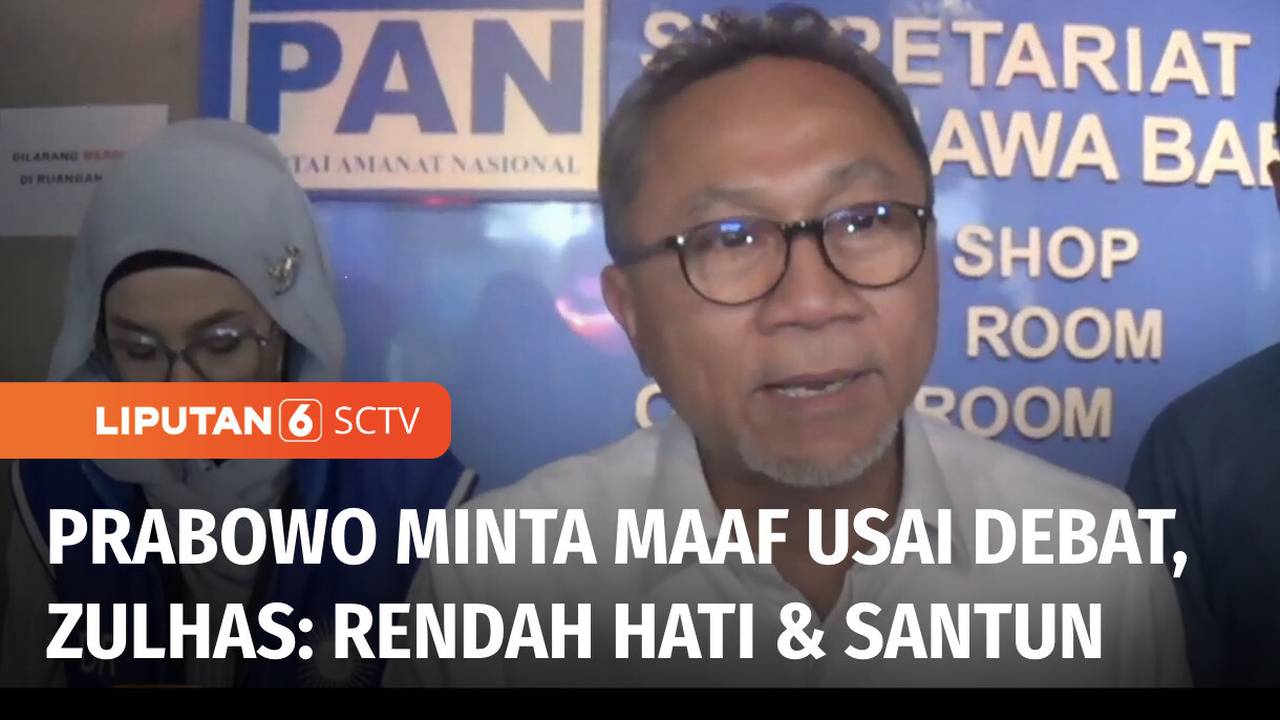 Zulhas Nilai Permintaan Maaf Prabowo di Debat Terakhir Tunjukkan Sifat ...