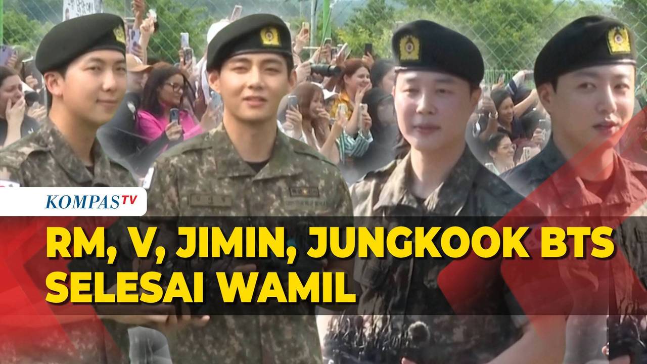 RM, V, Jimin, dan Jungkook BTS Selesai Wajib Militer, Kembali Sapa ARMY ...