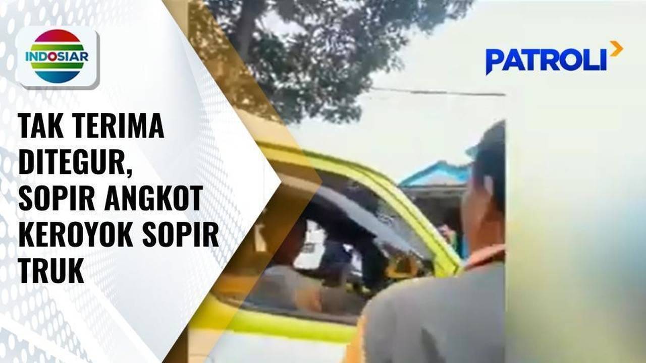 Ditegur Putar Balik Sembarangan, Sopir Angkot Keroyok Supir Truk | Patroli - INDOSIAR | Vidio