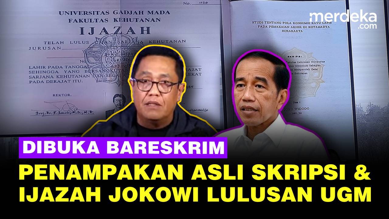 Penampakan Skripsi & Ijazah Jokowi Bukti Asli Lulusan UGM Dibuka Bareskrim Polri - merdeka | Vidio