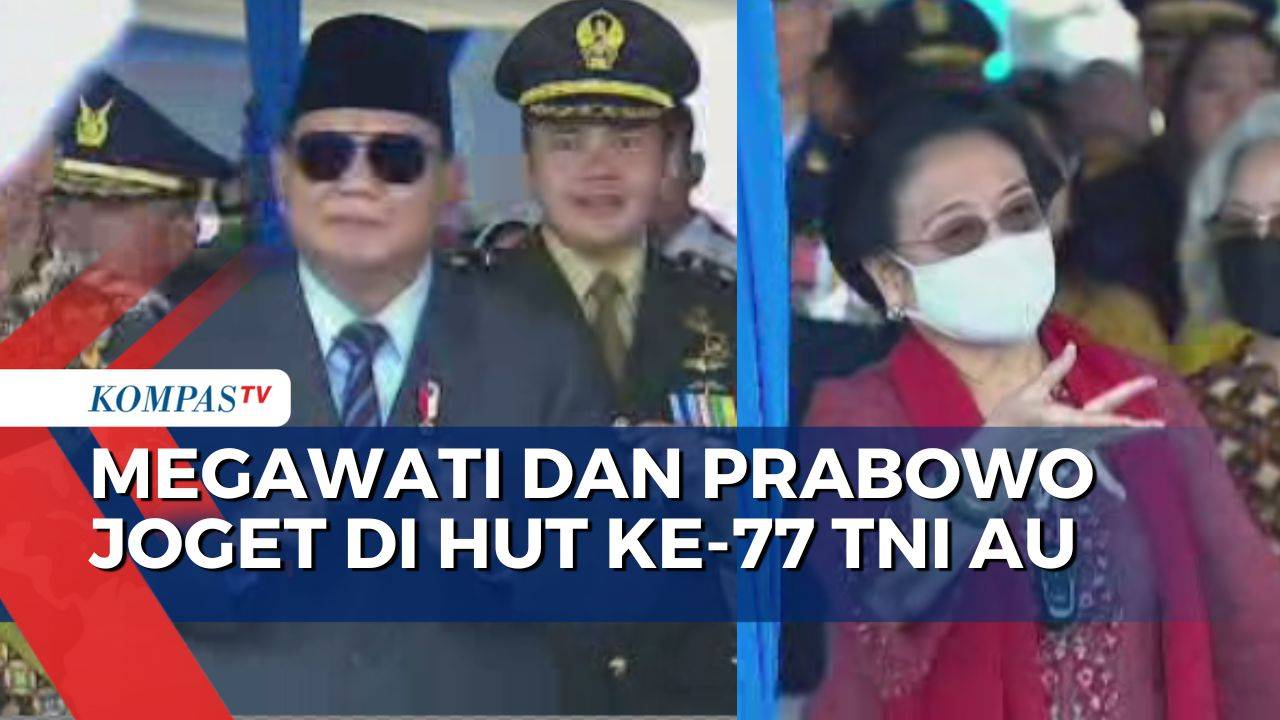 Momen Prabowo dan Megawati Joget Ojo Dibandingkedi HUT Ke-77 TNI ...